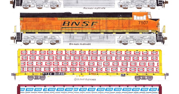 Andy Fletcher Blog-: A BNSF Lumber Train at Everett, Washington