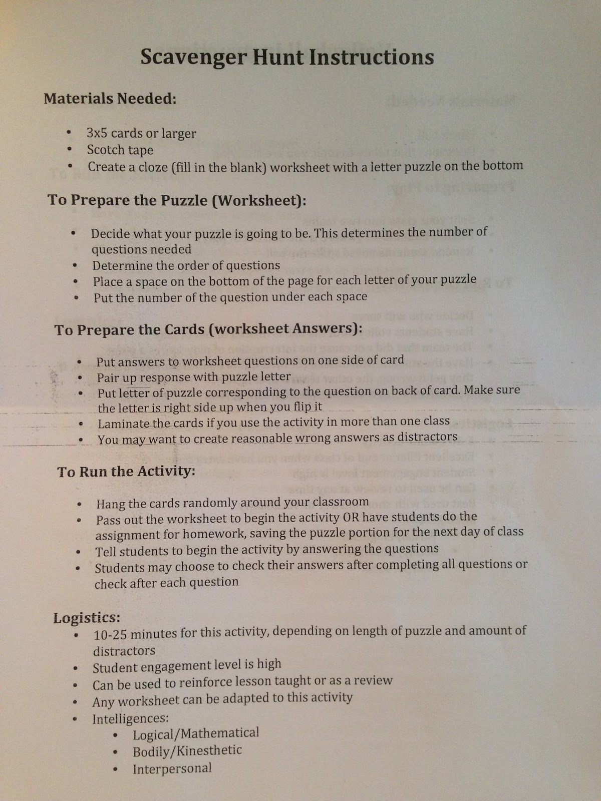 General Delk's Army: iZone Summer Institute: Putting Active into Activities