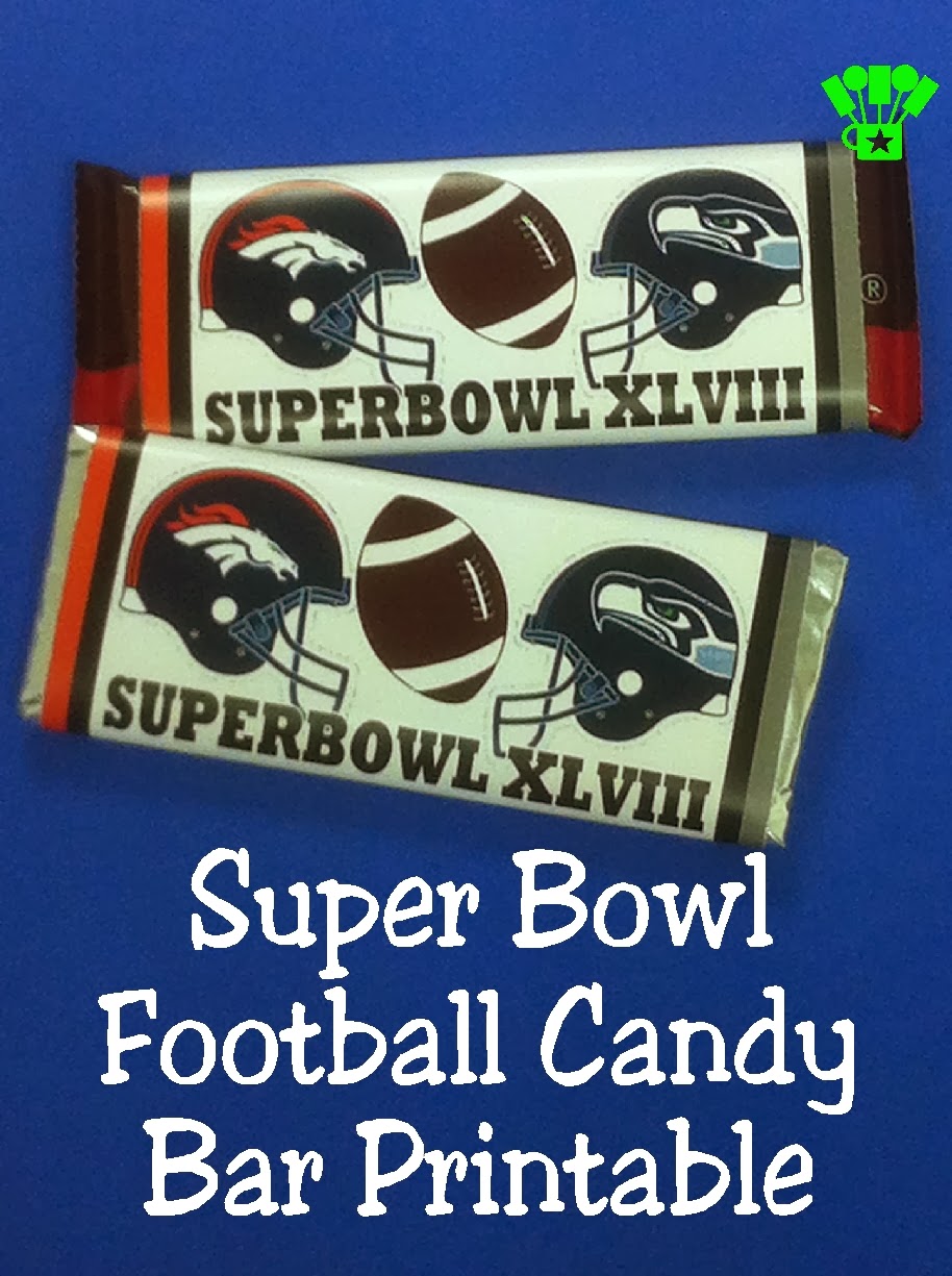 DIY Party Mom: Super Bowl Football Candy Bar Printable