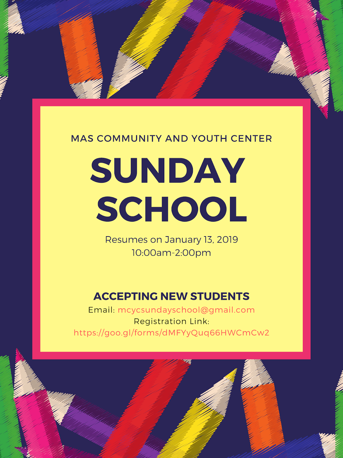 MCYC Sunday School Program: 2018