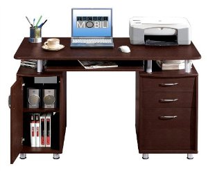 Techni Mobili Complete Computer Workstation with Cabinet and Drawers ...