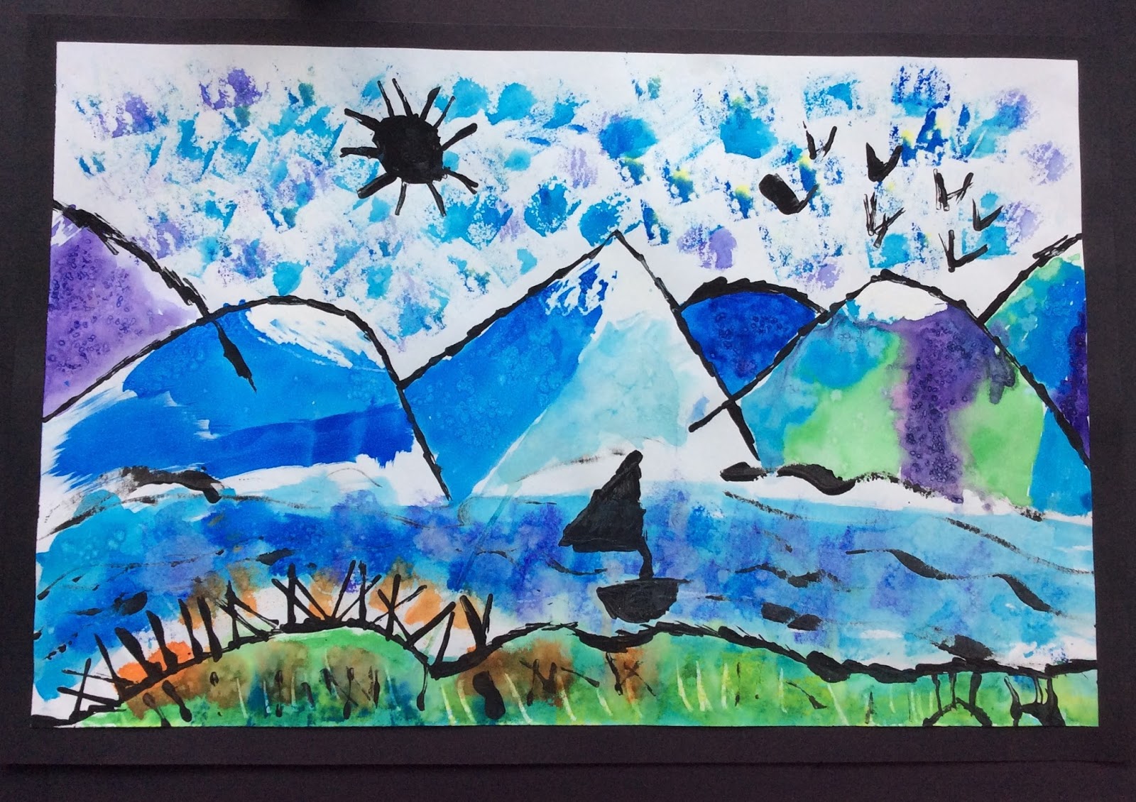 J.J. Flynn Art Studio: Fifth Grade Watercolor Landscapes