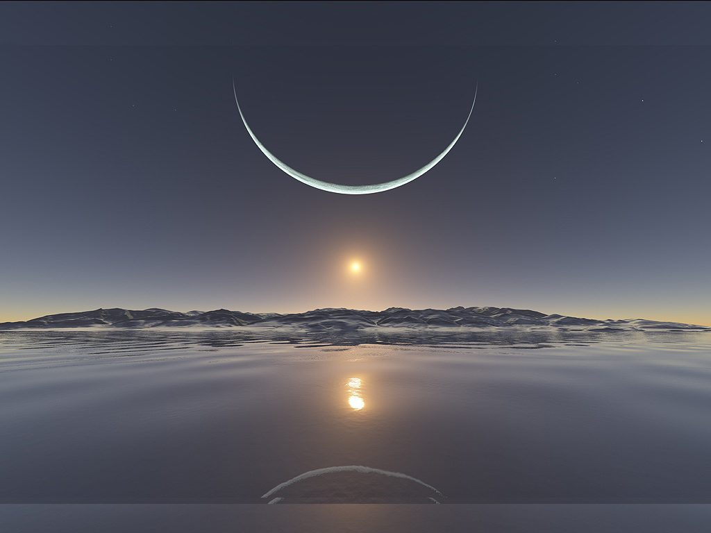 The Wallpapers: Moon Setting Wallpapers