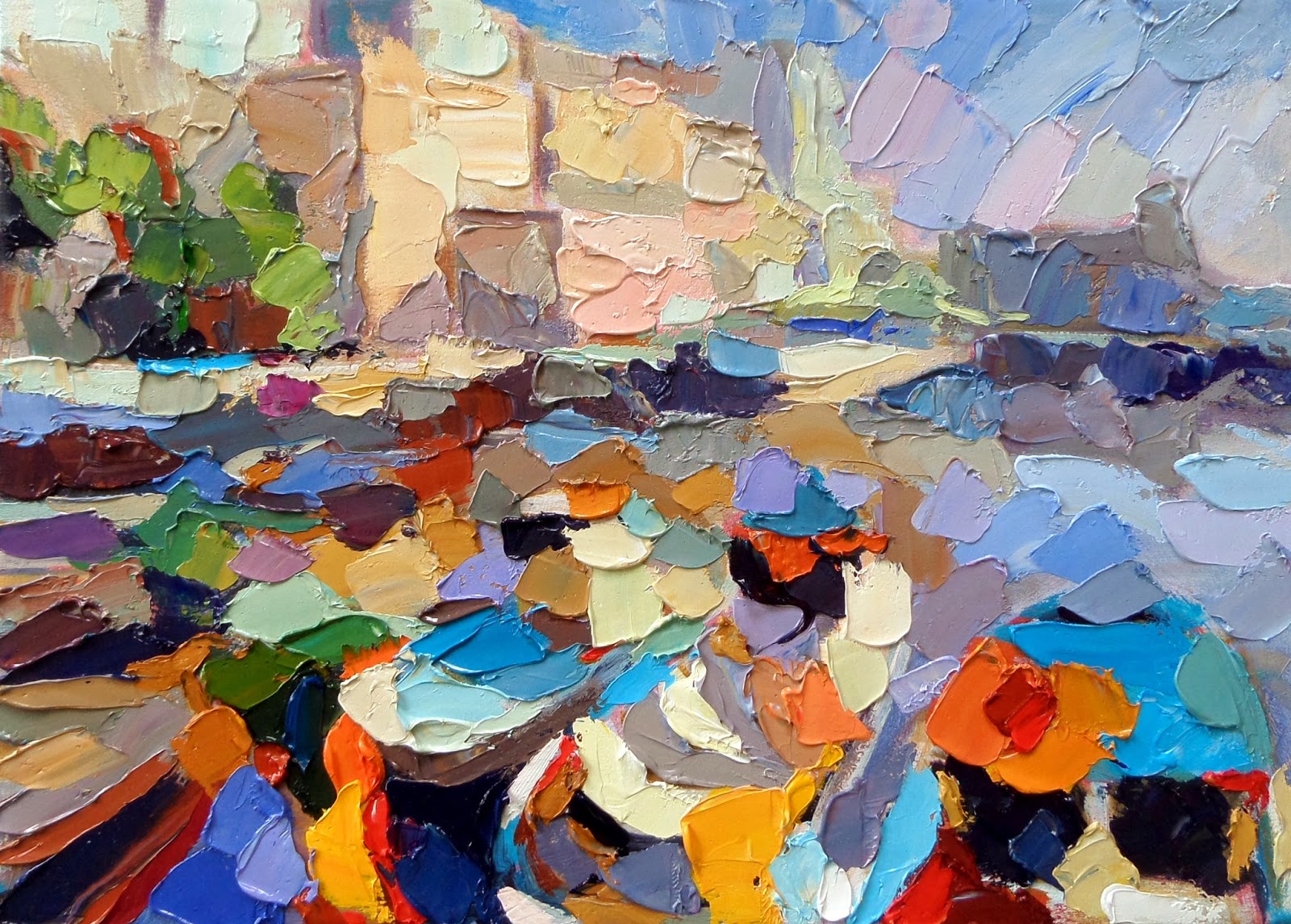 Ciro D'Alessio: Paesaggio informale: Porticciolo di Pozzuoli.