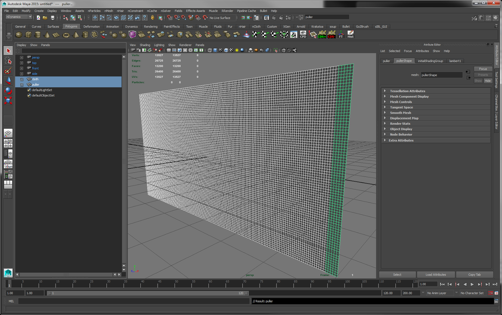 Particle Effects: High Resolution Cloth Simulations