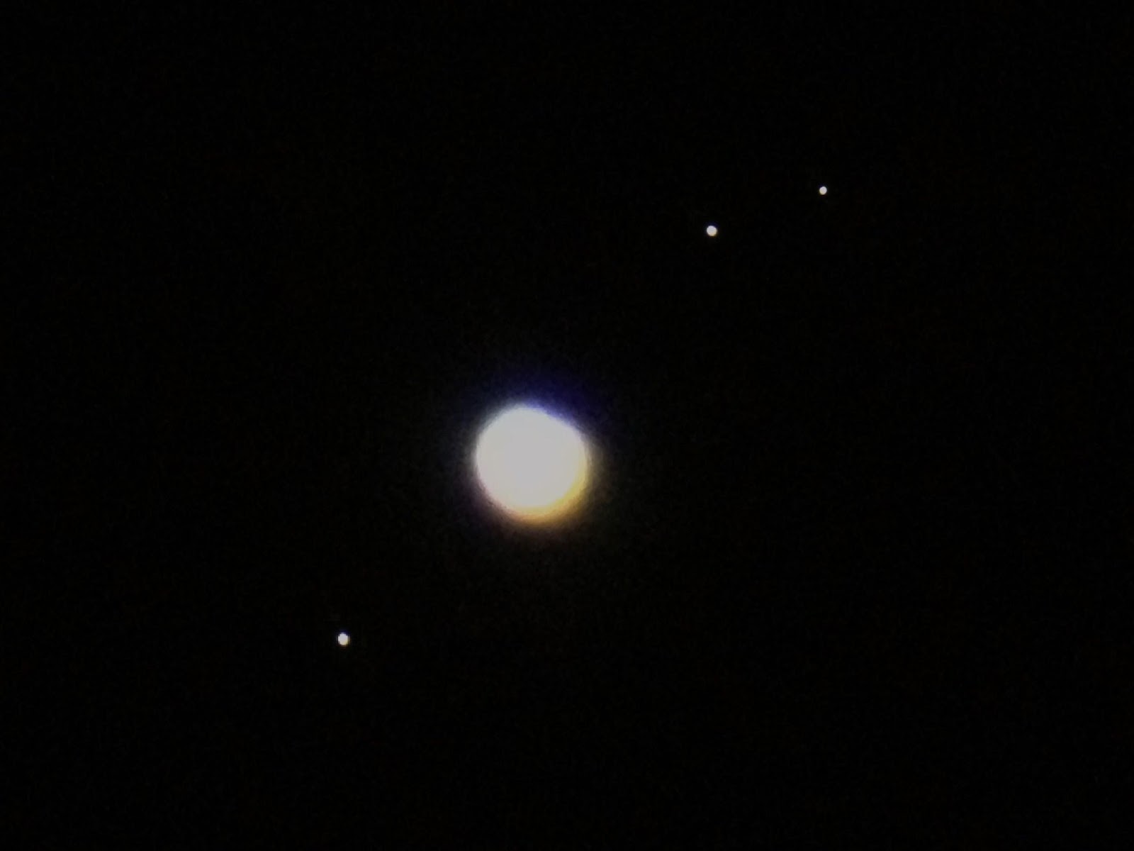 Telescope Skywatch: Jupiter moons through amature telescope Telescope Skywatch: Jupiter moons through amature telescope