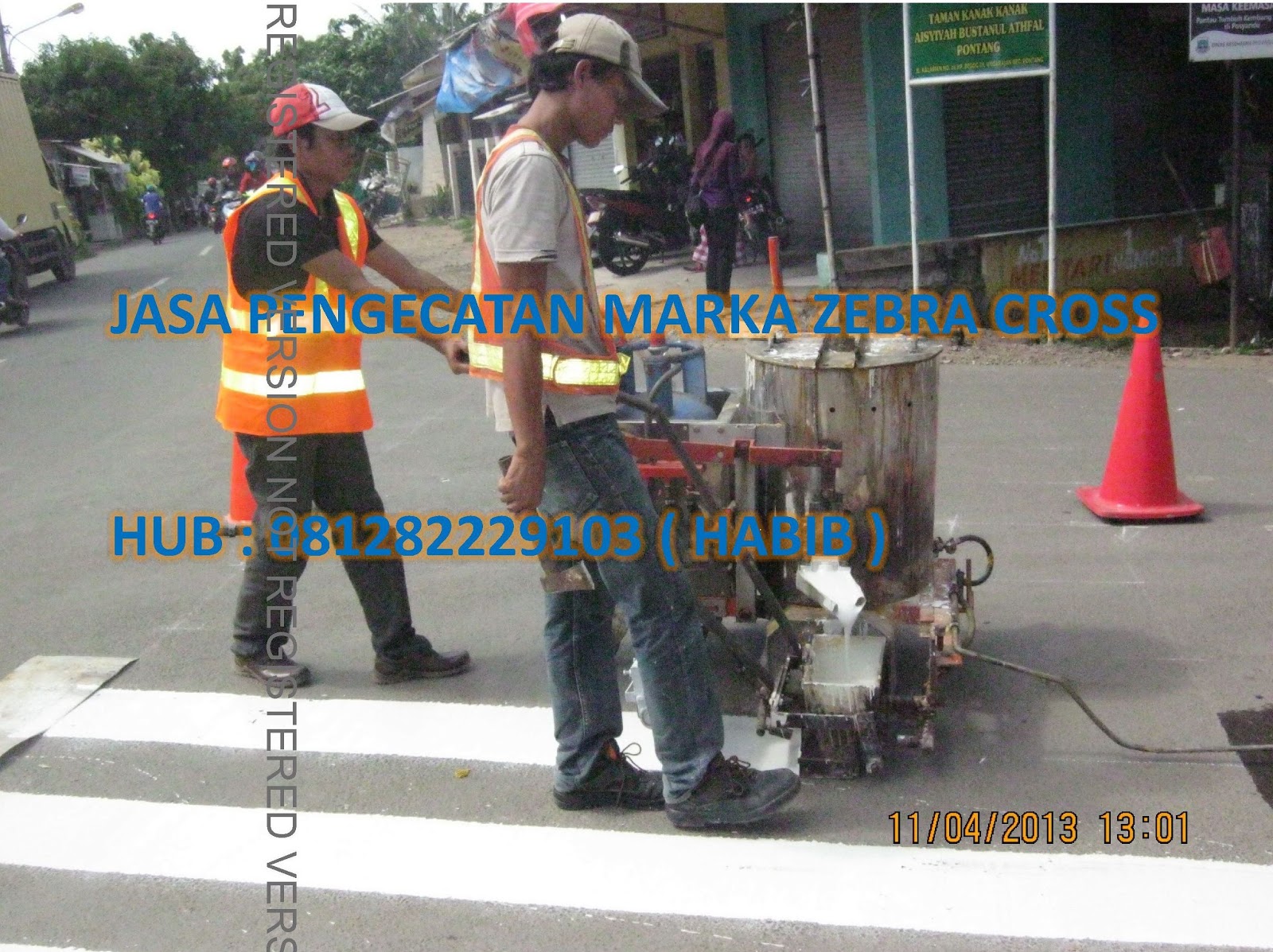 JASA PENGECATAN MARKA JALAN