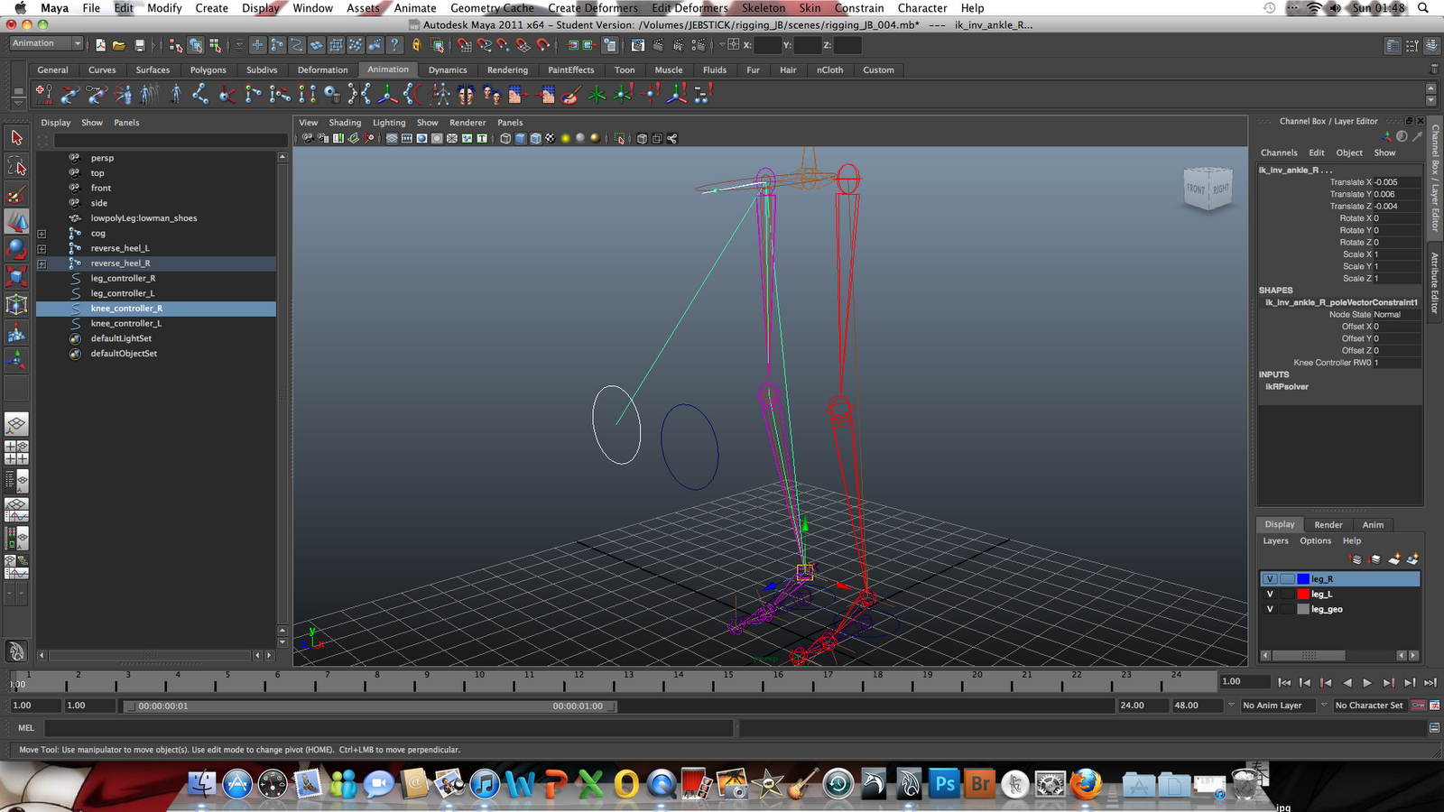 Rigging: Using Maya: Rigging Legs