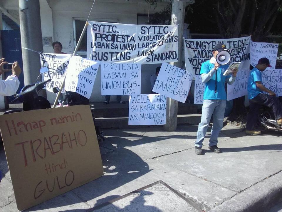 Partido Manggagawa (PM): Cavite EPZA workers picket factory anew to ...