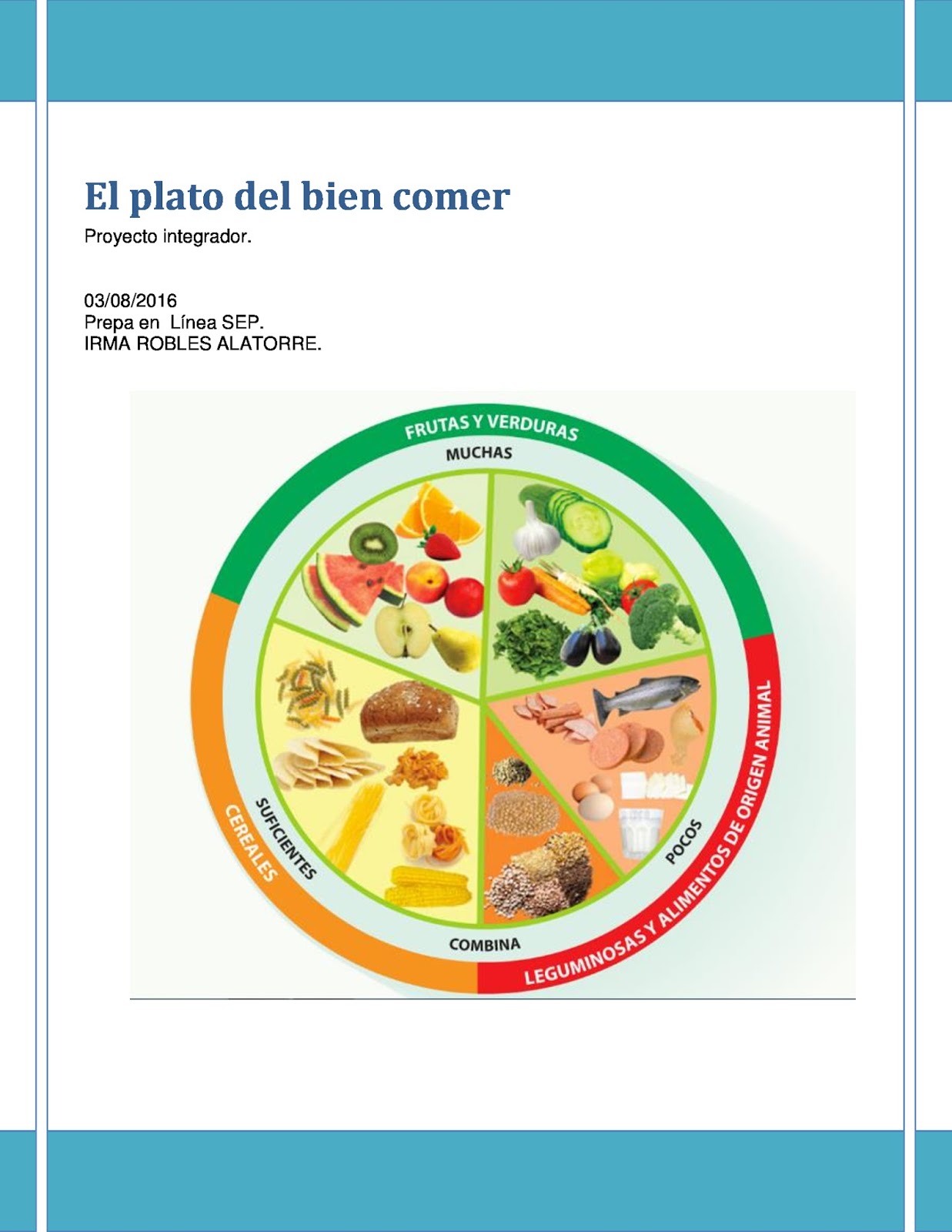 Blog Irma Robles : Módulo 14 Semana 4 "El plato del bien comer." Prepa ...