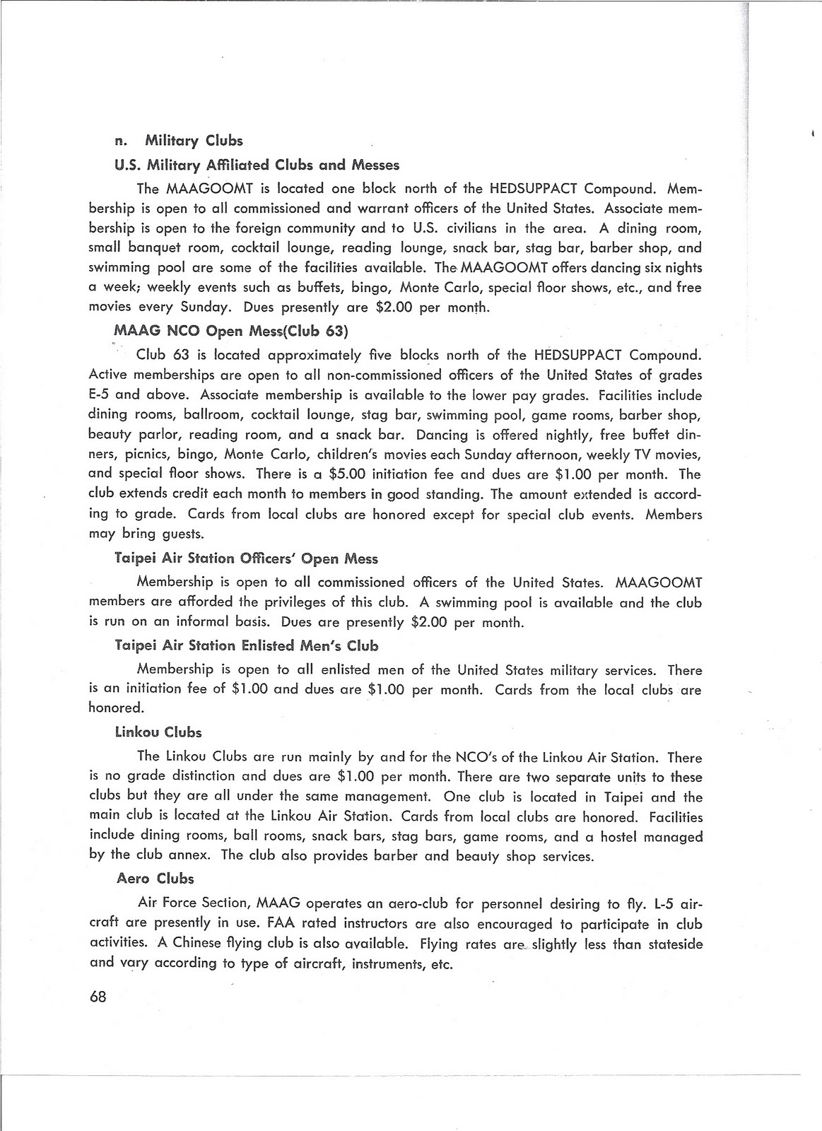 US Taiwan Defense Command: Taiwan Report - 1960s (Chapter 6)