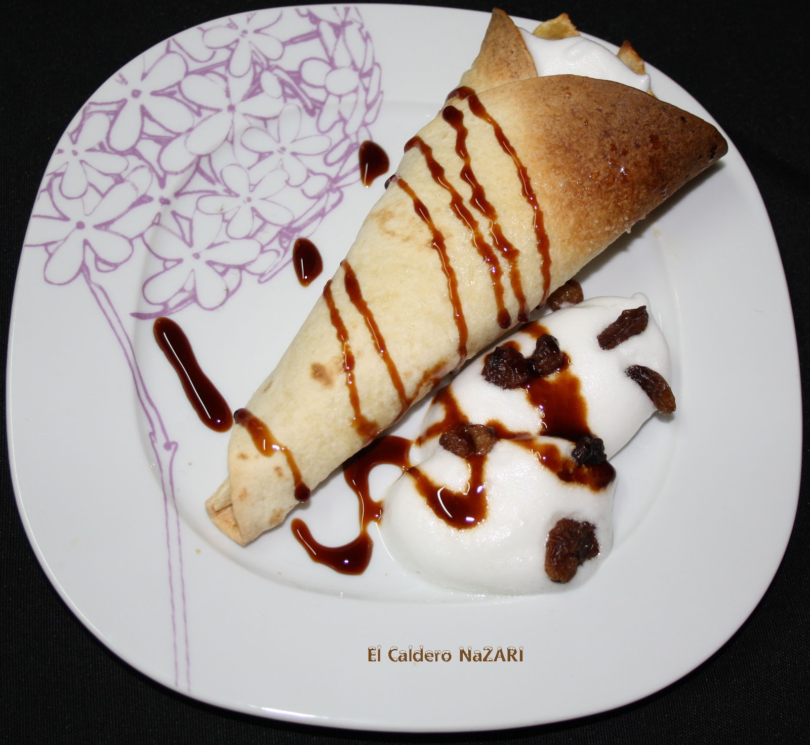 EL CALDERO NAZARÍ: Recetas. Cucurucho rellenos con frutos secos