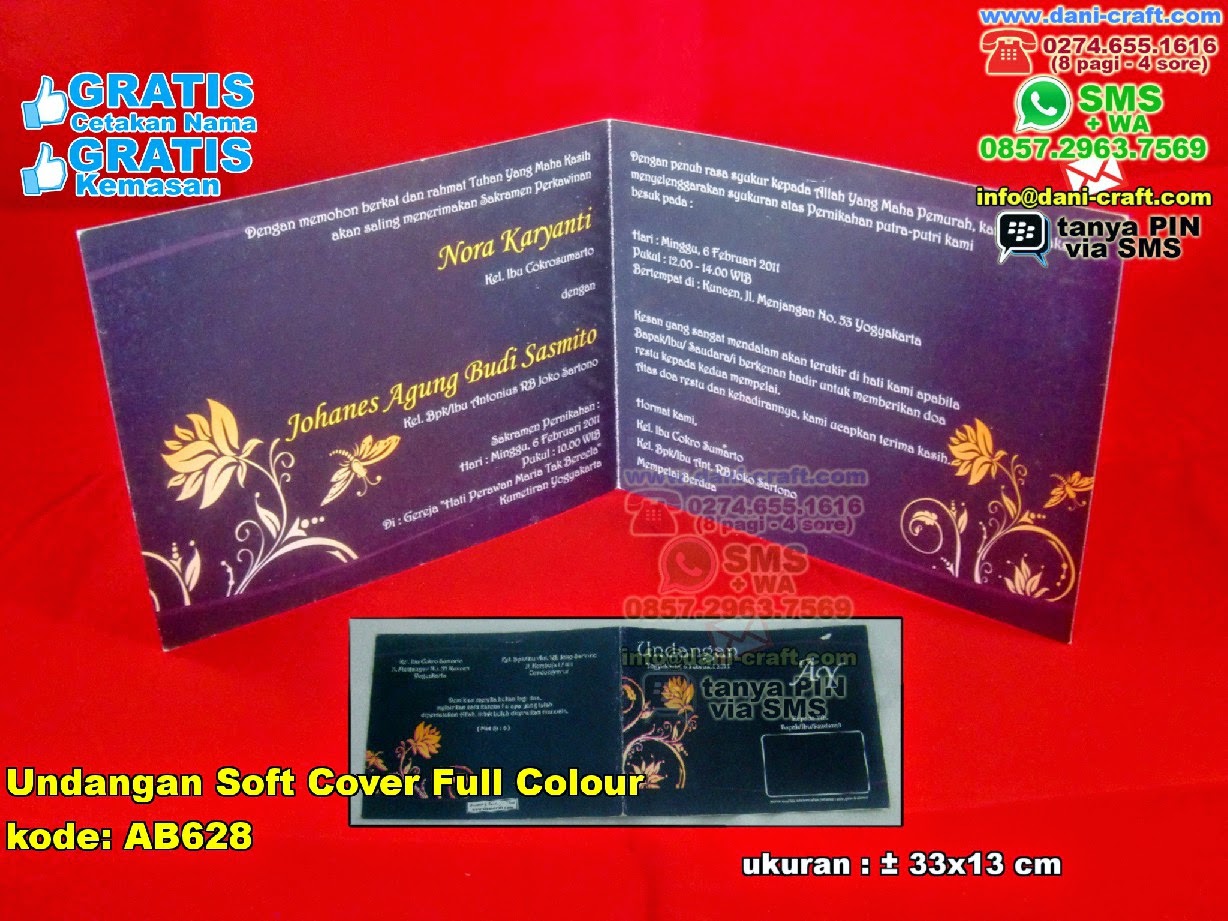 Undangan Soft Cover Full Colour | Souvenir Pernikahan