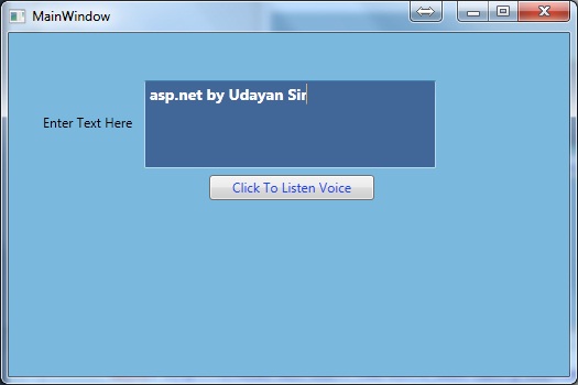 How To Convert Text To Voice In WPF Dotnet In Simpleway How To Convert Text To Voice In WPF Dotnet In Simpleway