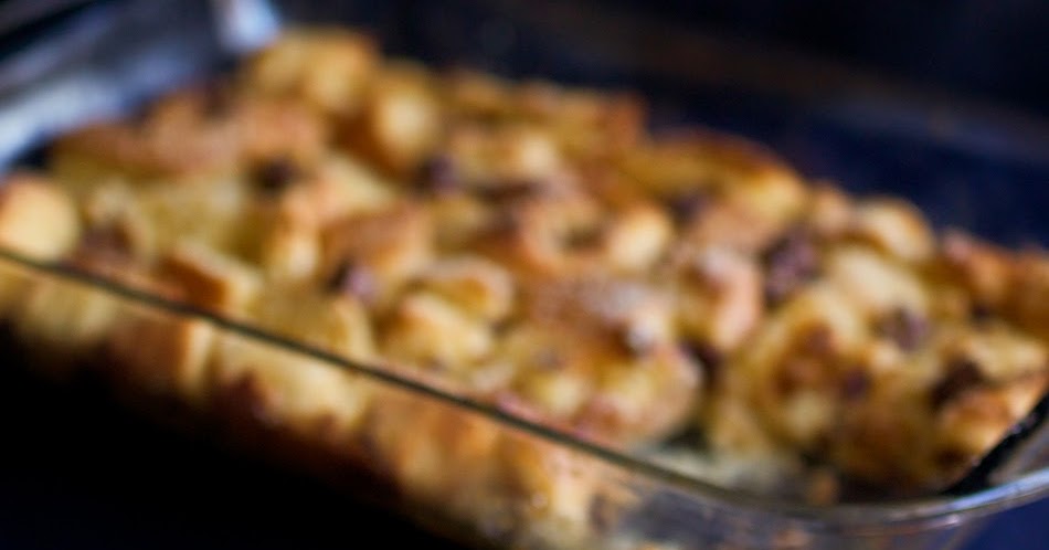 The Hungry Excavator: Boozy Bread Pudding with Chocolate Chips