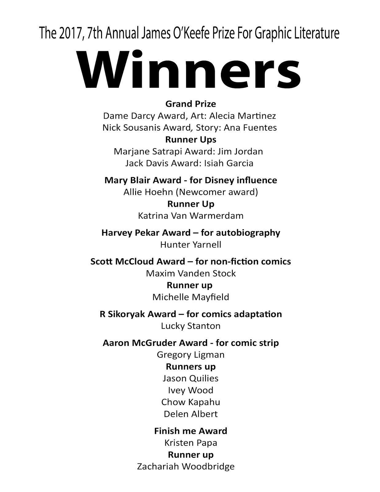 artdmgd: 2017 James O'Keefe Comic contest winners