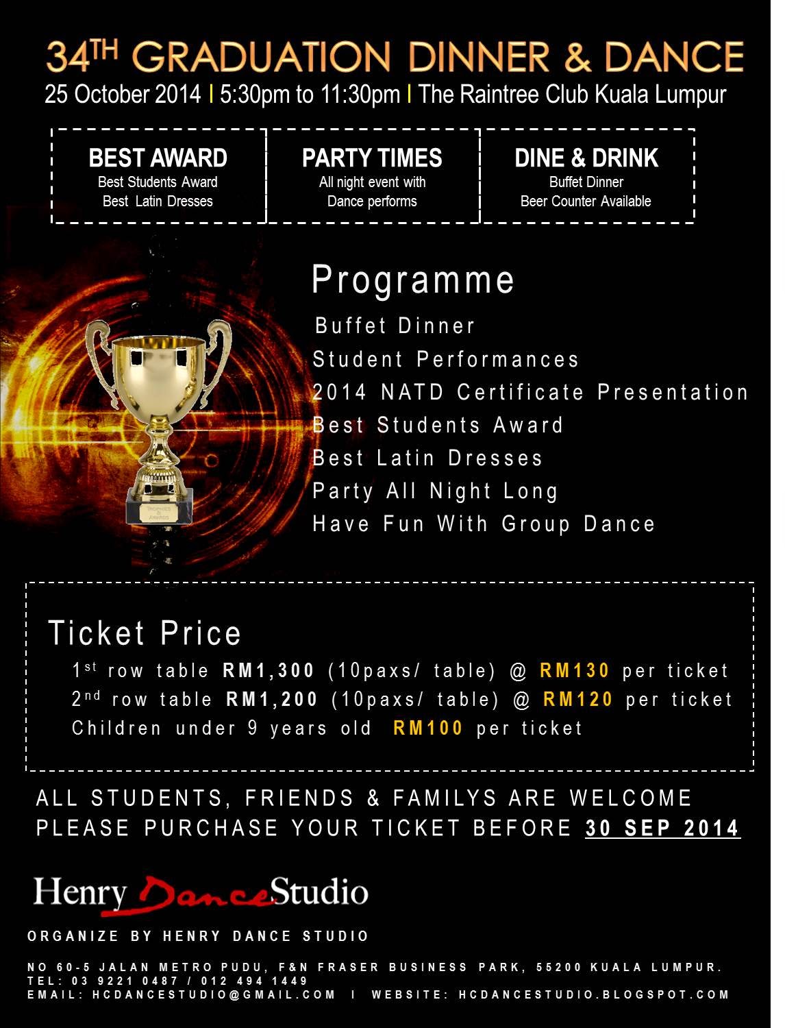 Henry Dance Studio: August 2014