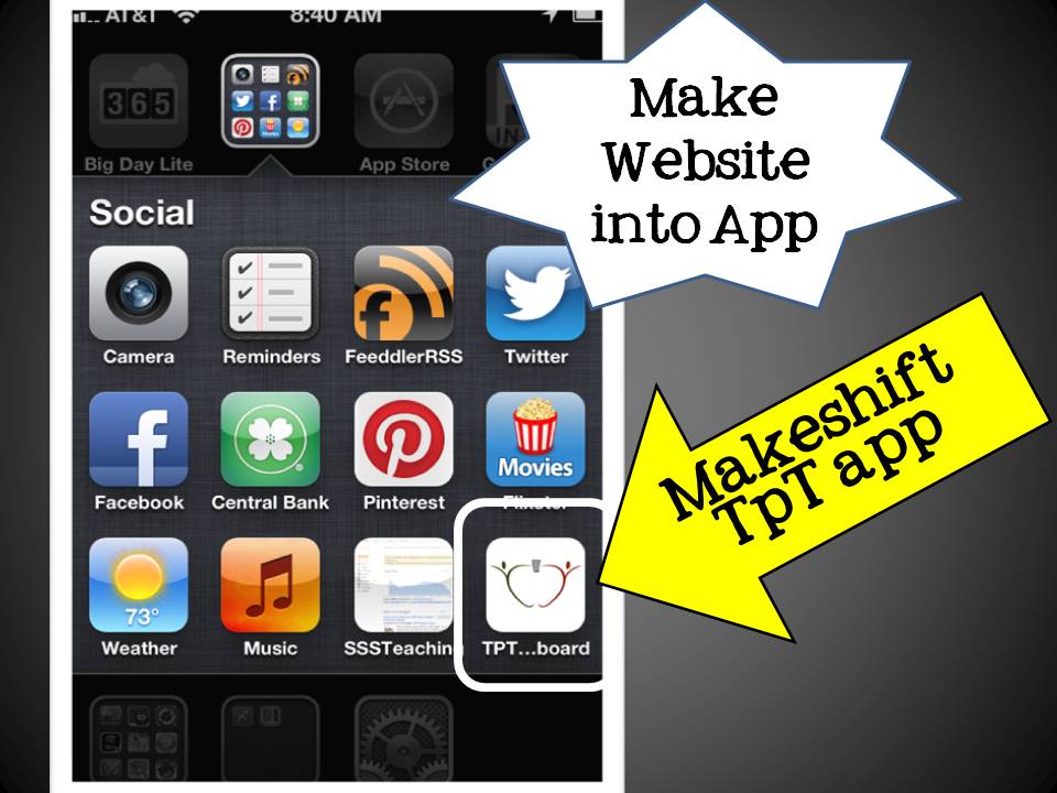 Makeshift TpT app?! - SSSTeaching