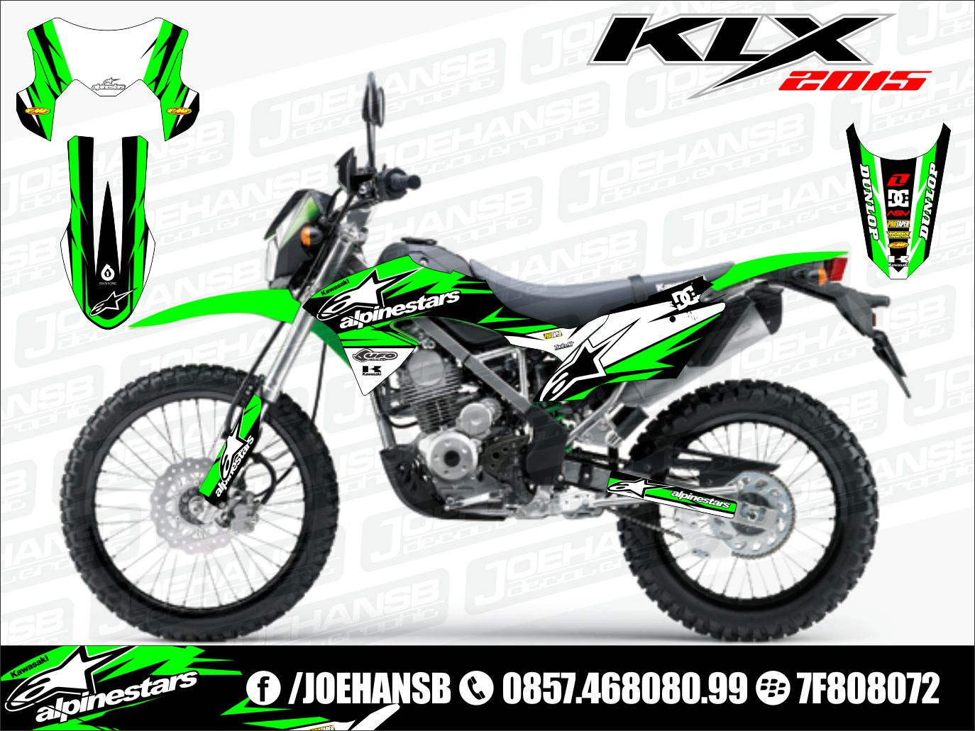 Jual Decal Motor : Striping Alpinstar bikin gress KLX BF