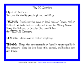 20 Questions Game Ideas