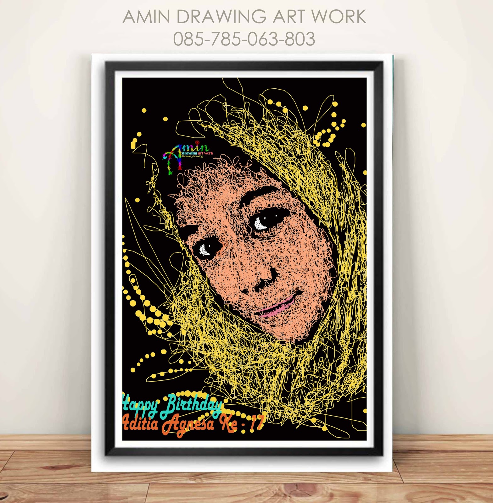 Amin_drawing: Gambar unik scribble (@amin_drawing) kado unik