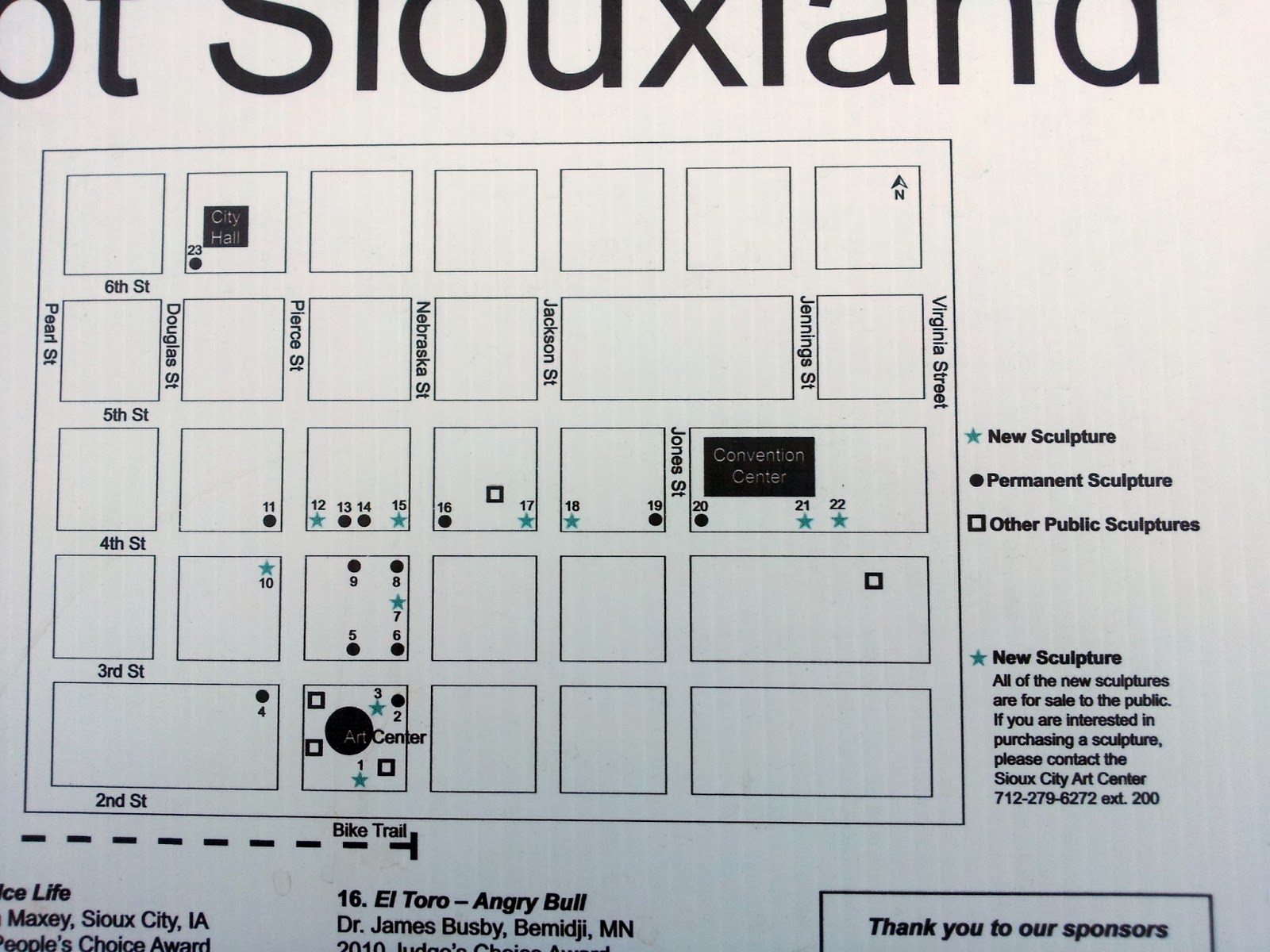 History and Culture by Bicycle: Sculpt Siouxland 2013: New Map