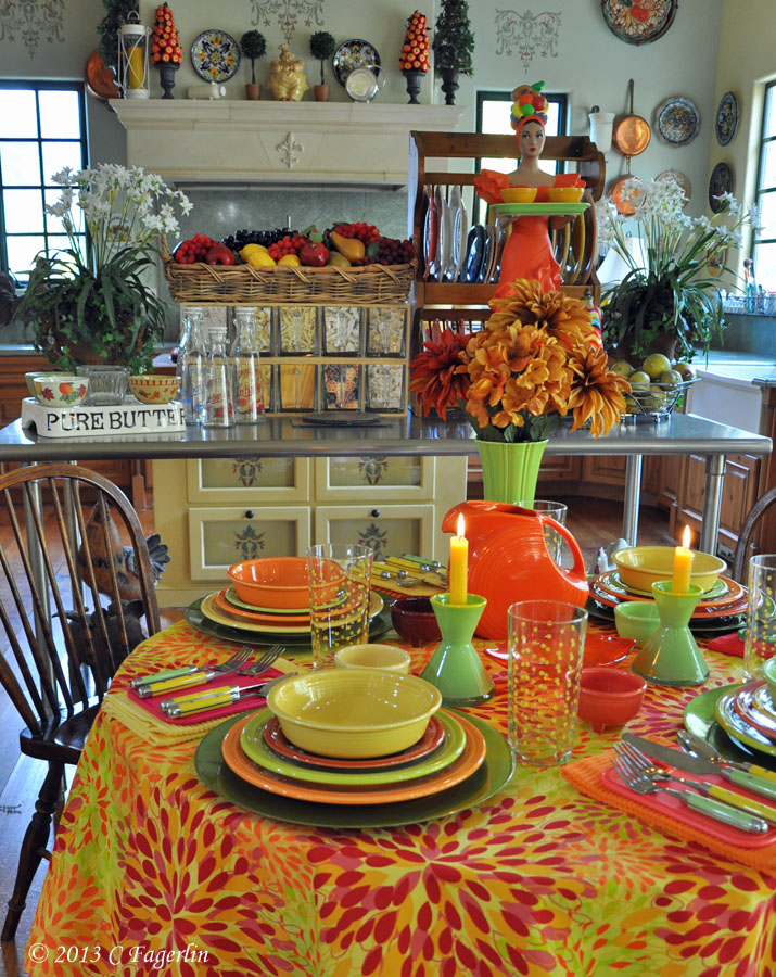 Fiesta® Dinnerware Tablescape in citrus colors | thelittleroundtable ...