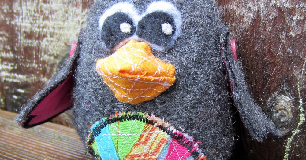 peaceofpi studio: Sewing with Felted Wool, a Penguin with Patchwork
