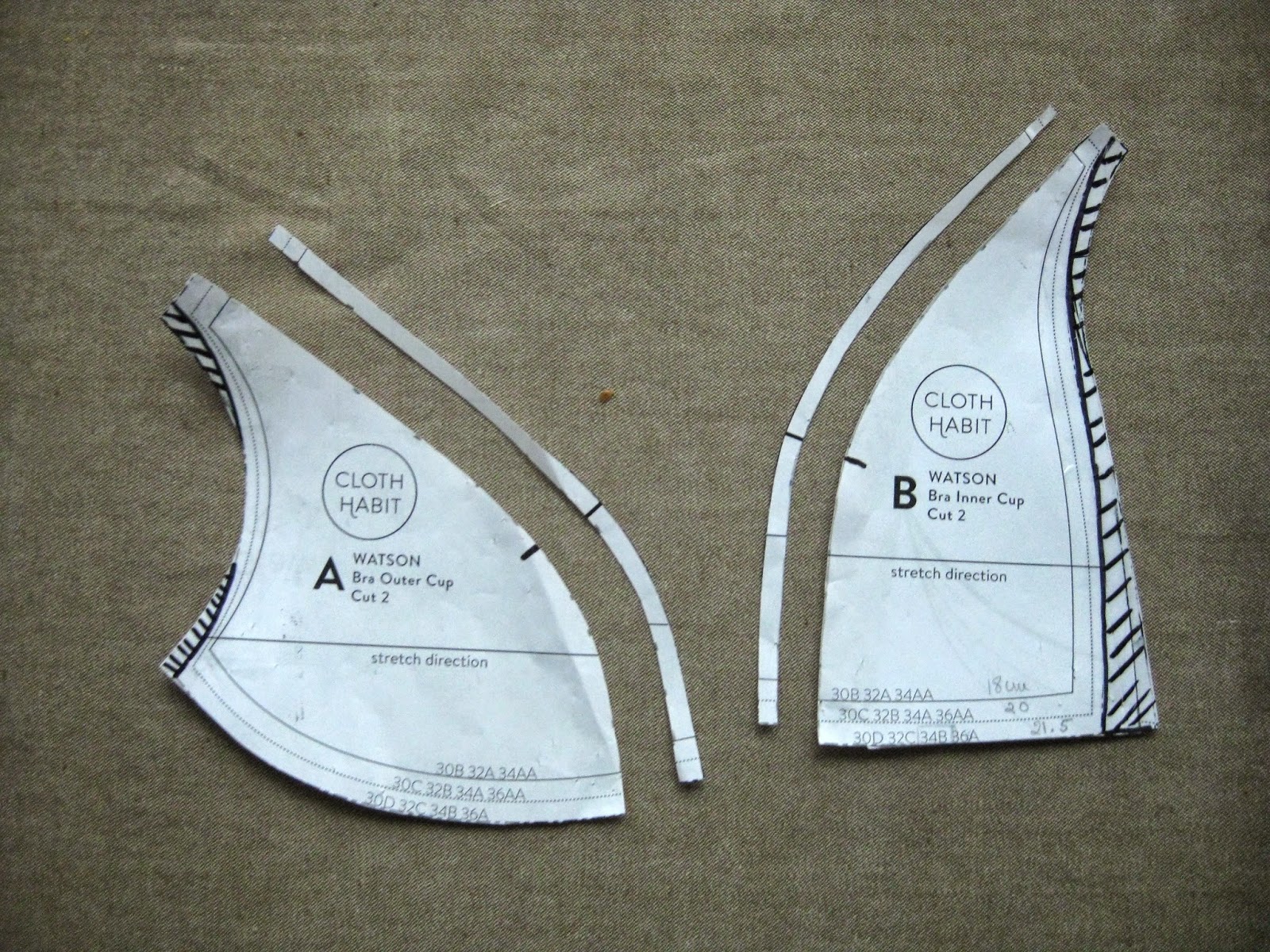 La Petite Josette: Fitting: Adjusting the Watson Bra Pattern