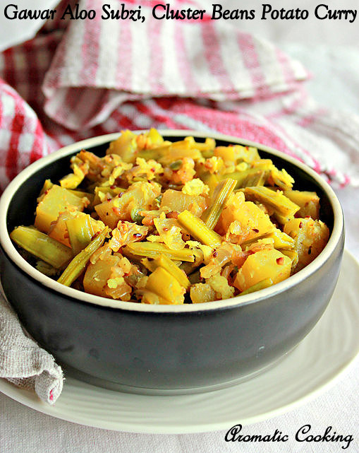 Aromatic Cooking: Gawar Aloo Subzi, Cluster Beans ( Kothavarangai ...