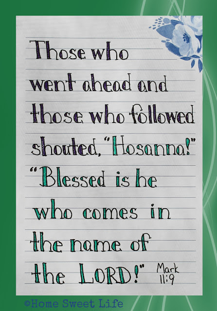 Home Sweet Life: Mark 11:9