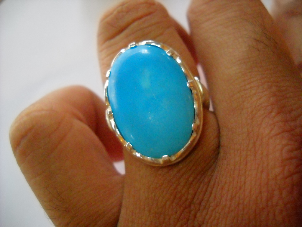 Nazman Enterprise: Koleksi: Cincin Perak Lelaki Bertatahkan Batu Firus