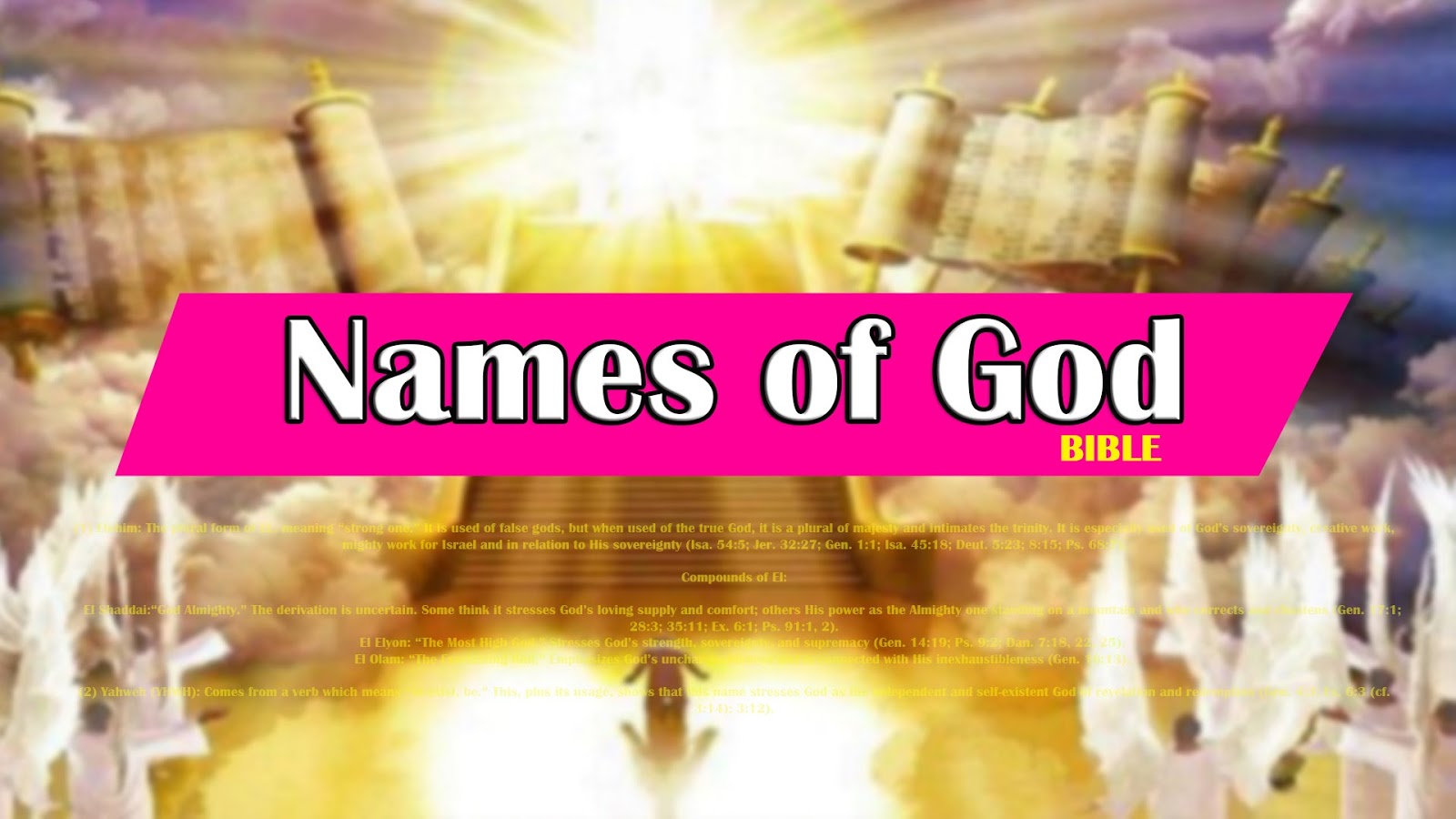 What are the names of God? What do the names of God mean? ~ GOD'S GRACE ...