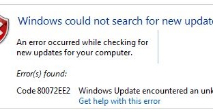 How to fix Windows Update Error Code 80072EE2 error.
