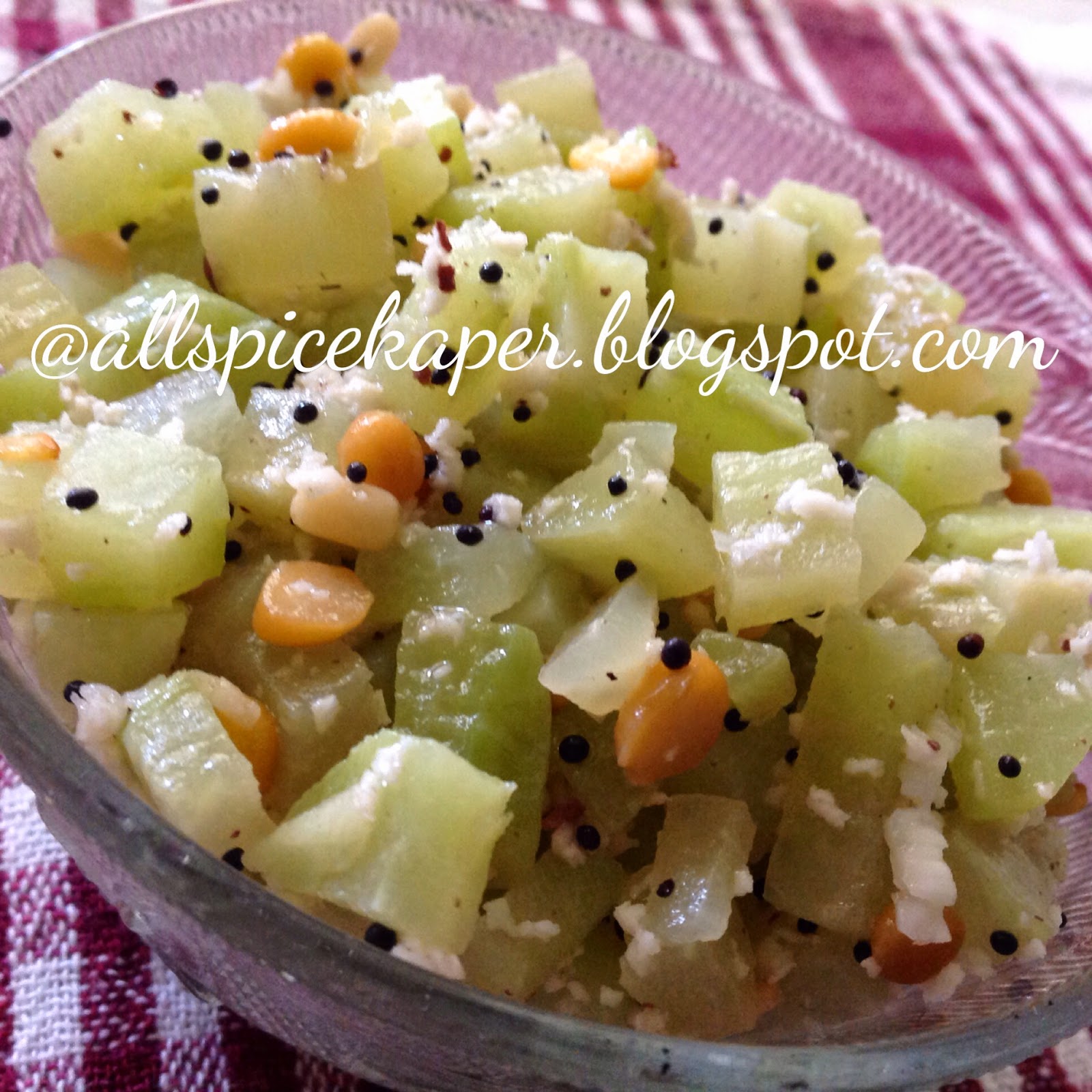 Allspice: Seeme badane Upkari(subzi)- Sauteed Chayote Squash with ...