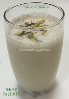 HOME TALENTS: PISTA MILK SHAKE