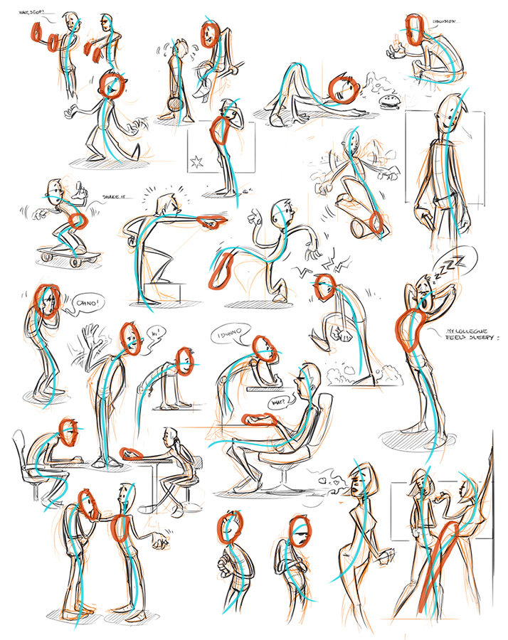 Concept art and Illustration: Leading action body parts