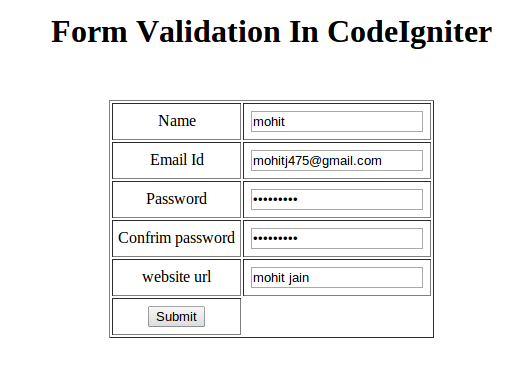 How to do form validation in codeigniter | Only4uTutorials Online Web ...