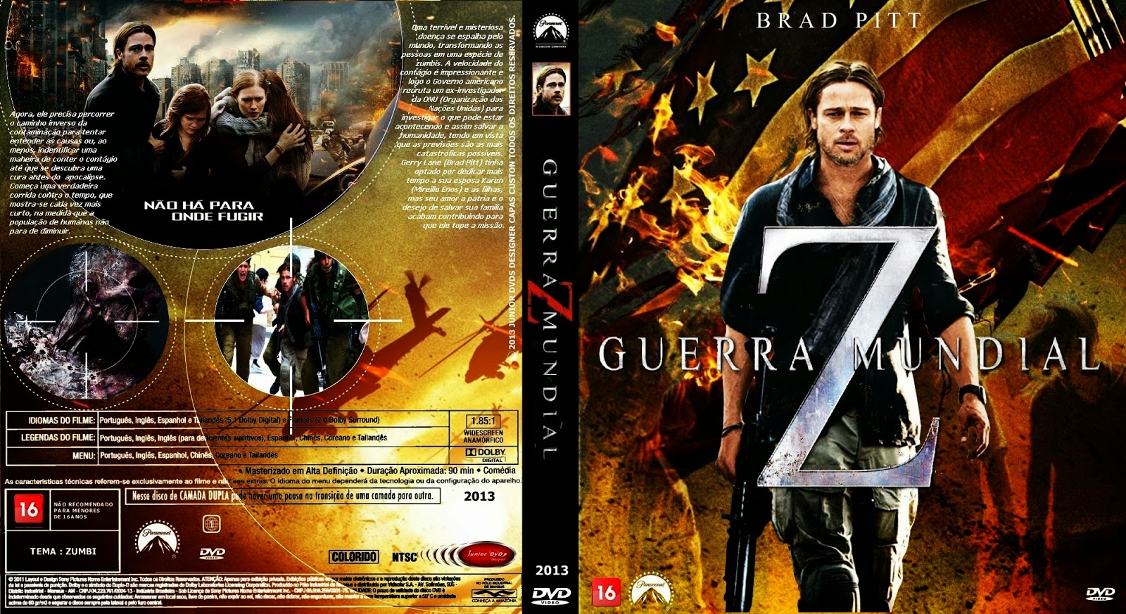 Capas de Filmes que eu gosto: CAPA DO FILME "GUERRA MUNDIAL Z"