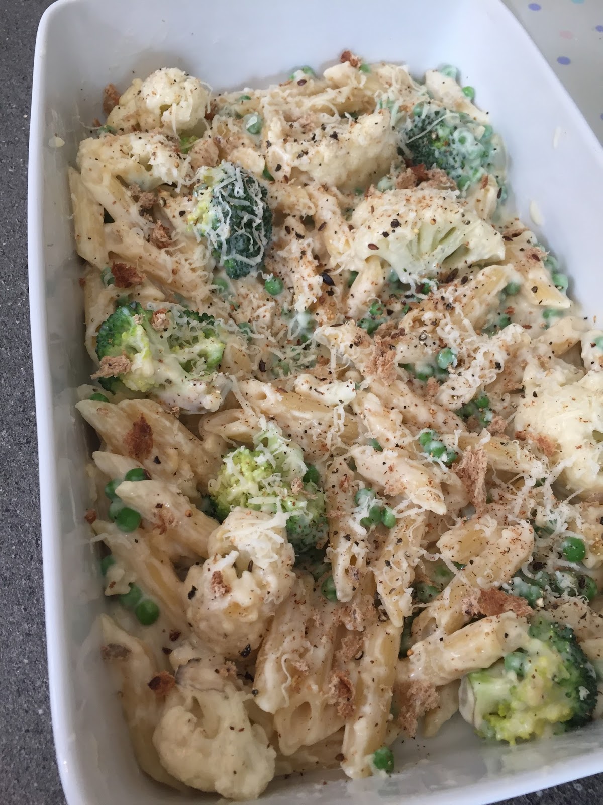 Bistro Becs and Family: Bridget's Easy Peasy Cheesy Veg Pasta Bake