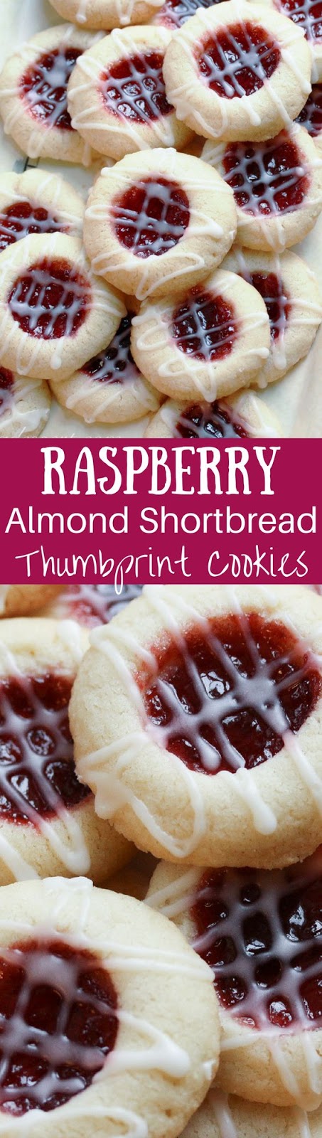 Raspberry Almond Shortbread Thumbprints - Sweetiest Plate