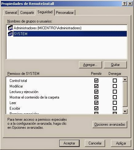 Servidores de Windows: Servidor RIS
