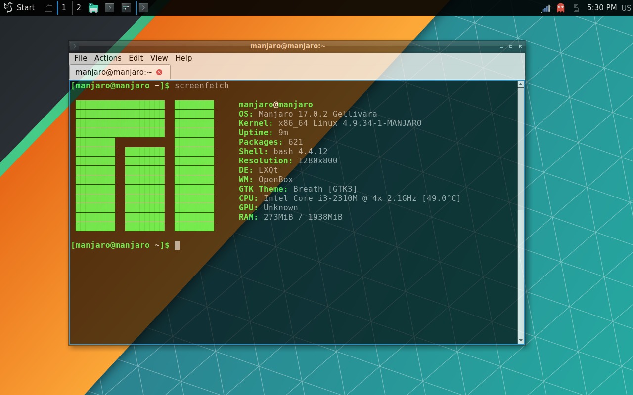 Manjaro LXQt 17.0.2 screenshots