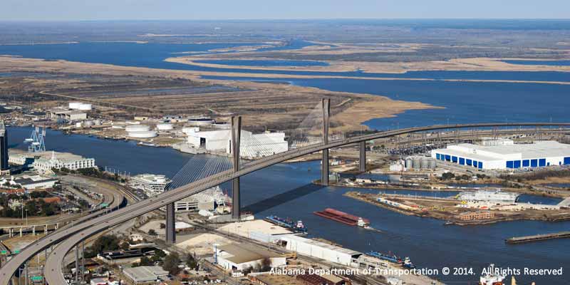 Industrial History: Cable Stayed Bridge for I-10 over Mobile River in ...