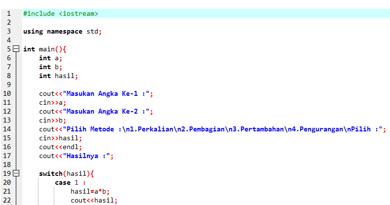 Program C++ Aritmatika