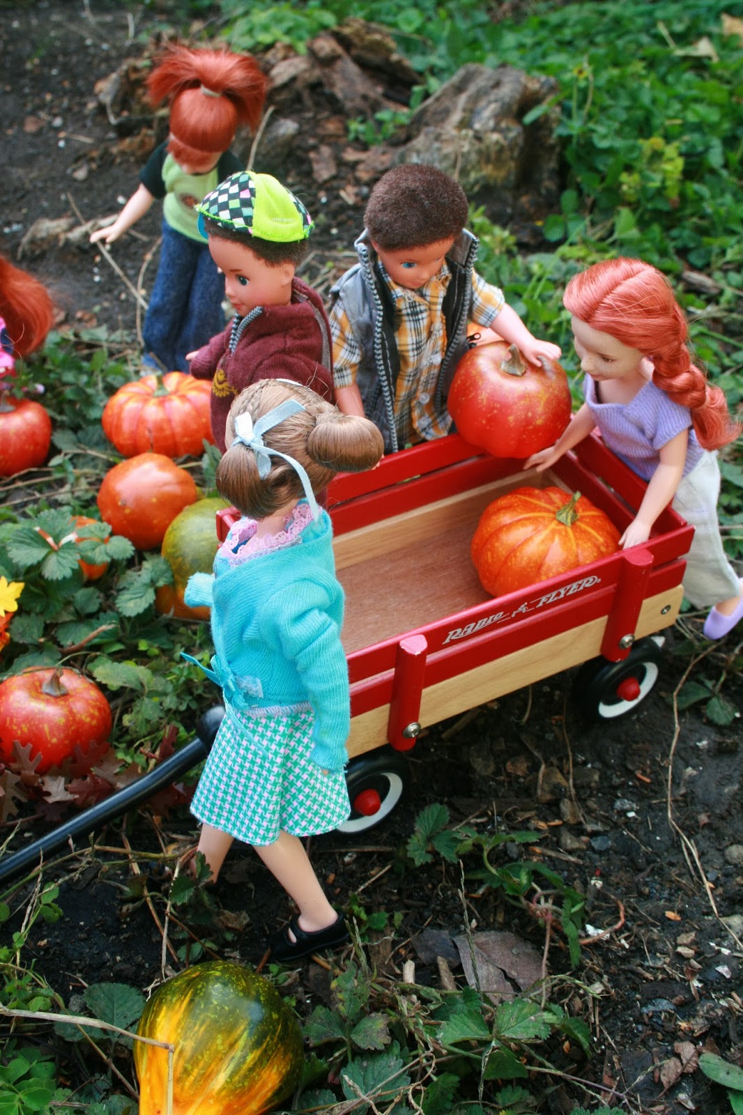 PLANET OF THE DOLLS: The World Family at the Pumpkin Patch: A Photostory