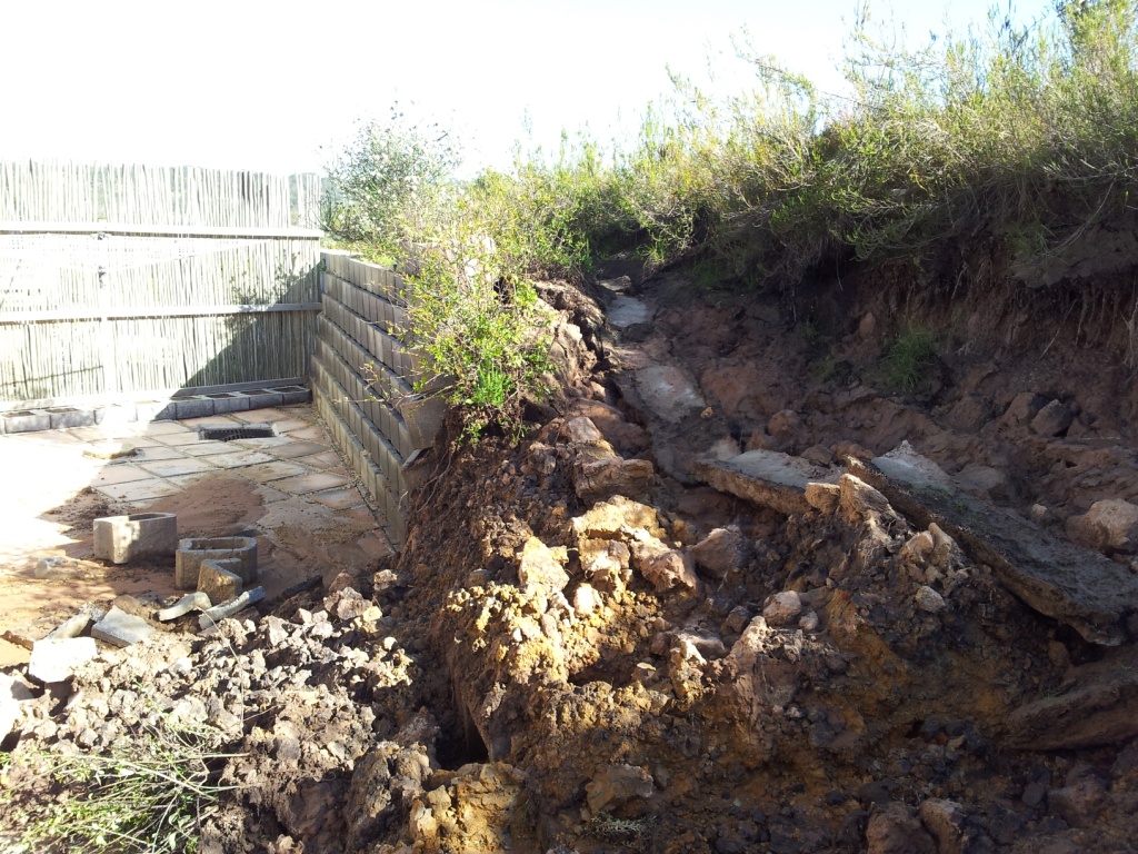 DVC Civil Construction: Failed Concrete Block Retaining Wall