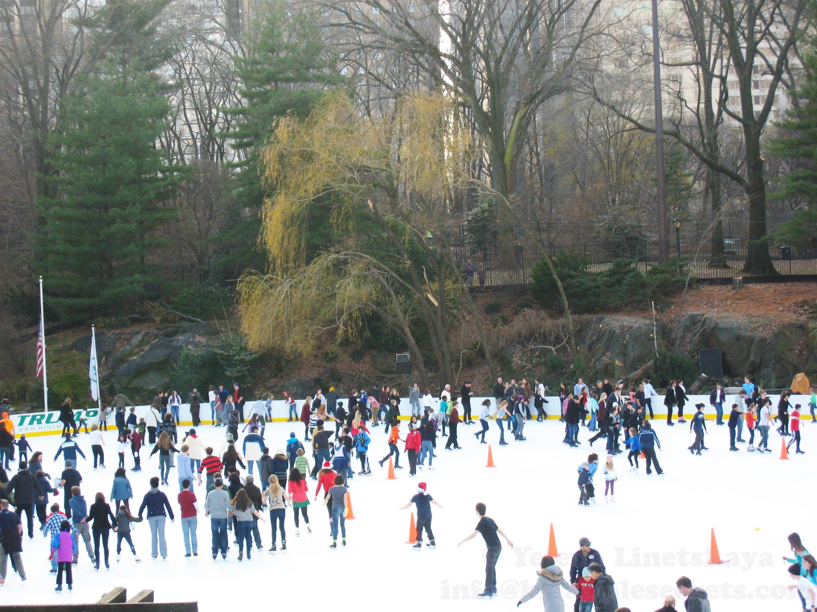 Big Apple Secrets: Skating in Central Park. Wollman Rink and Donald Trump.