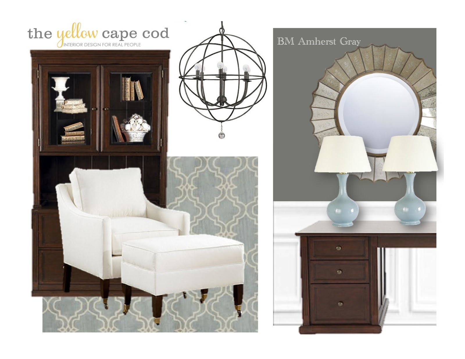 The Yellow Cape Cod: Elegant His and Her Home Office