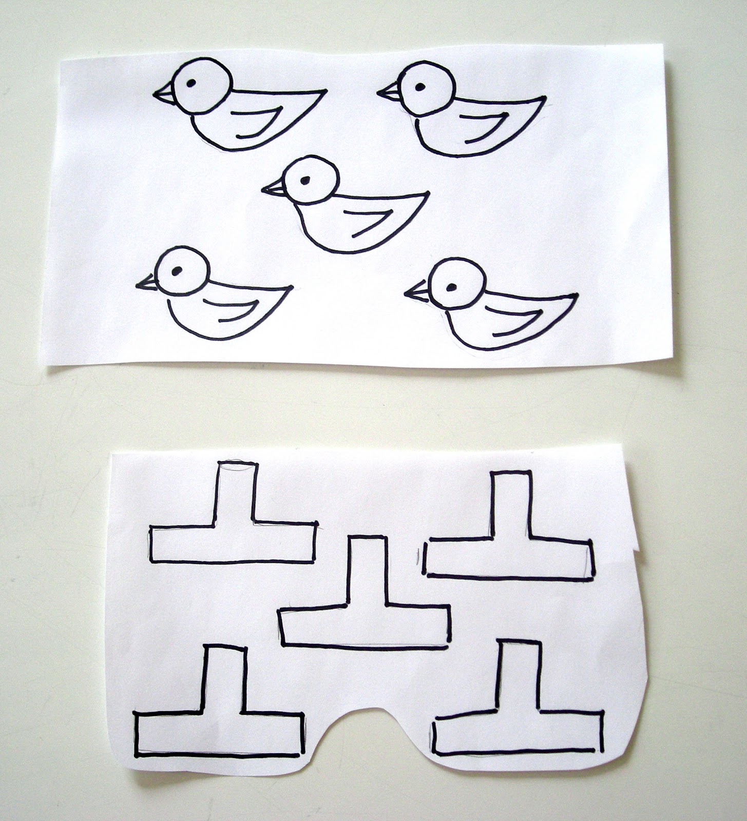 Notes from the Story Room: Paper Finger Puppets for "Five Colorful Birds"
